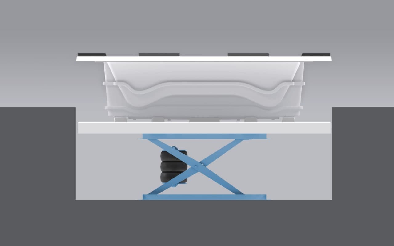 Optional Pneumatic Bathtub & Spa Elevator